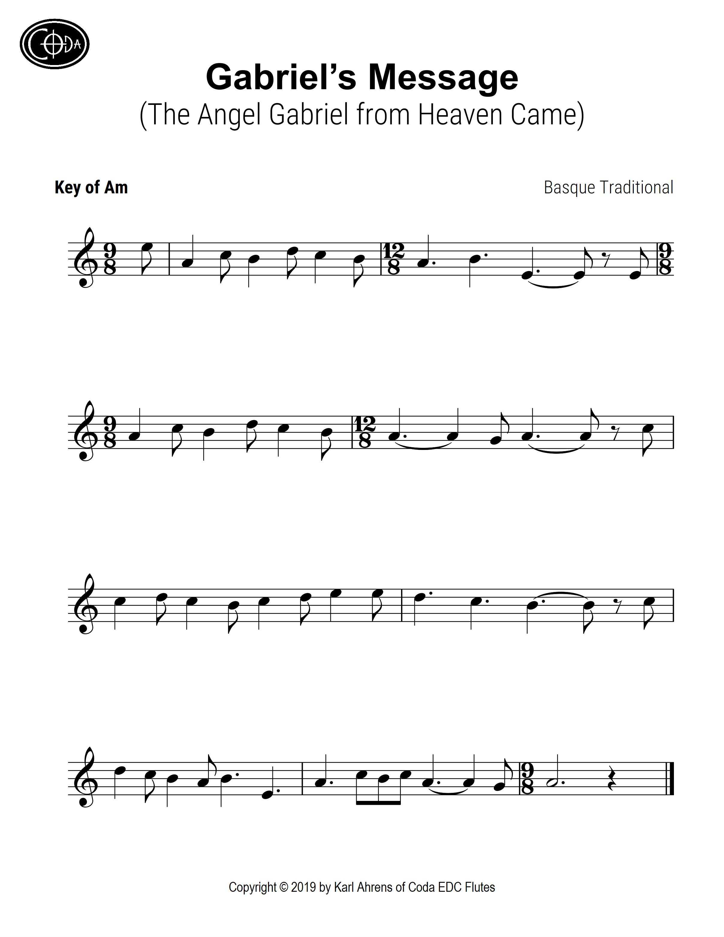 Gabriel’s Message - Coda EDC Flutes
