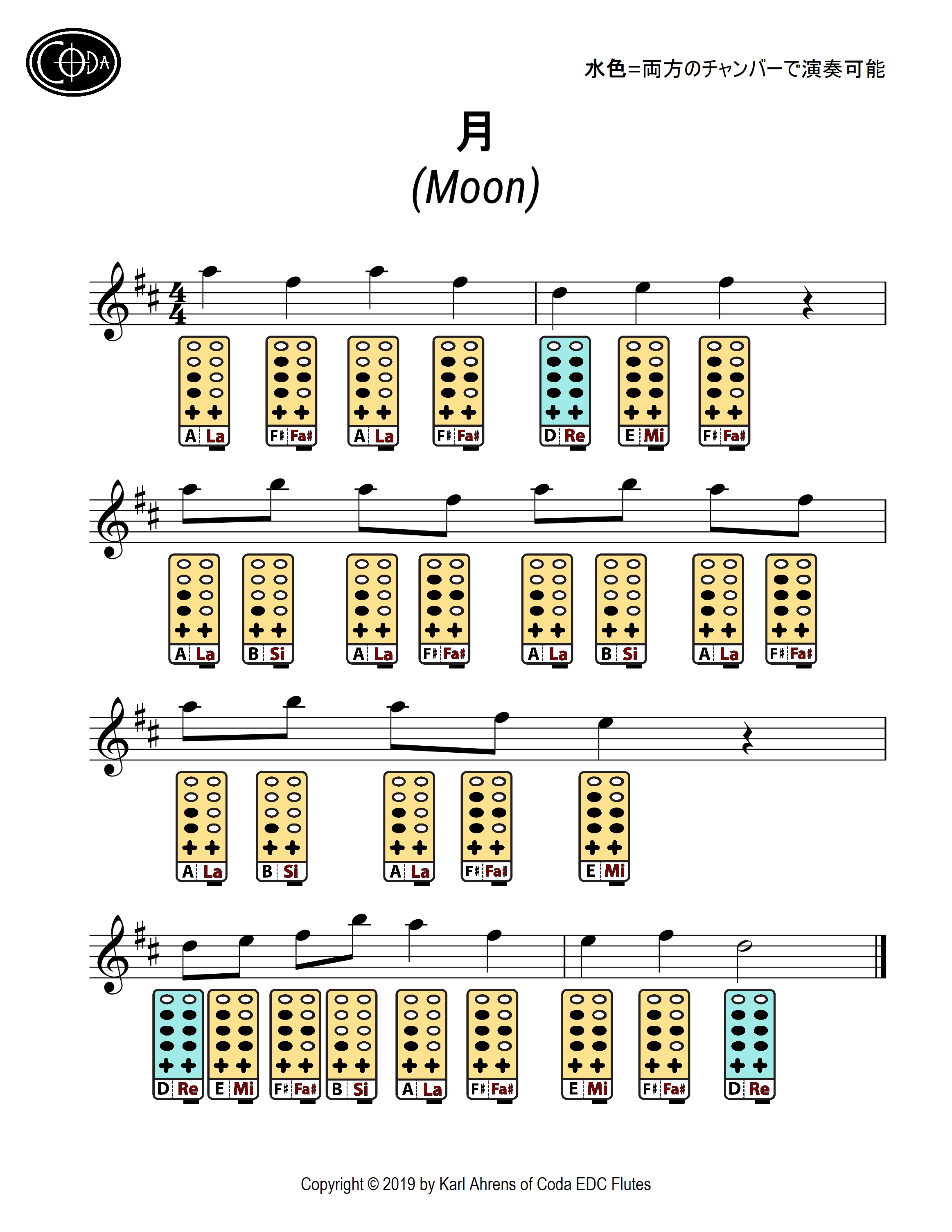 月 Moon - Coda EDC Flutes