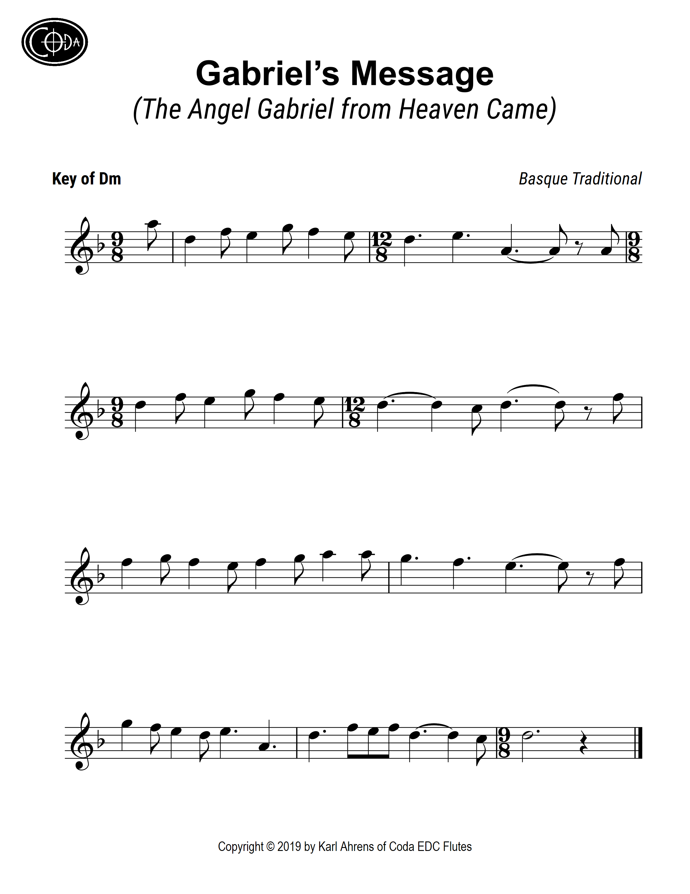 Gabriel’s Message - Coda EDC Flutes