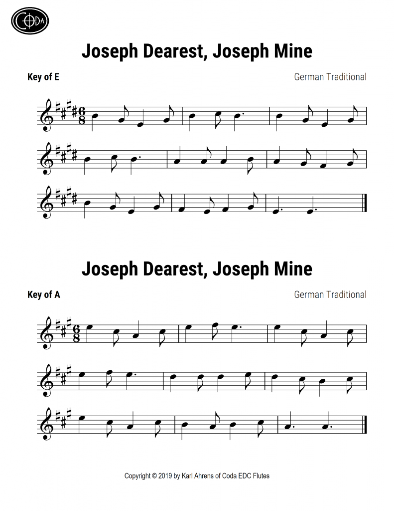 Joseph Dearest, Joseph Mine - Coda EDC Flutes