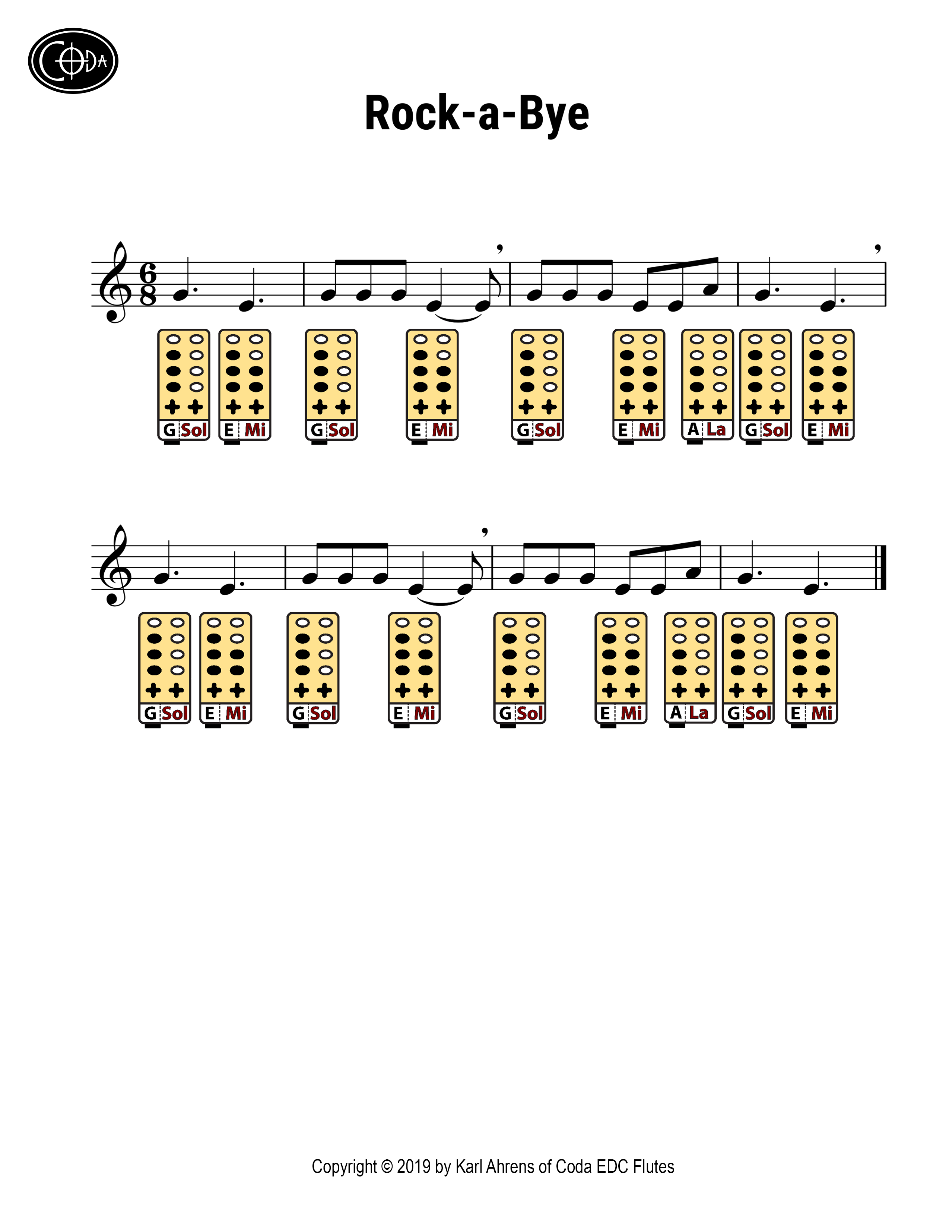 Rock-a-Bye - Coda EDC Flutes