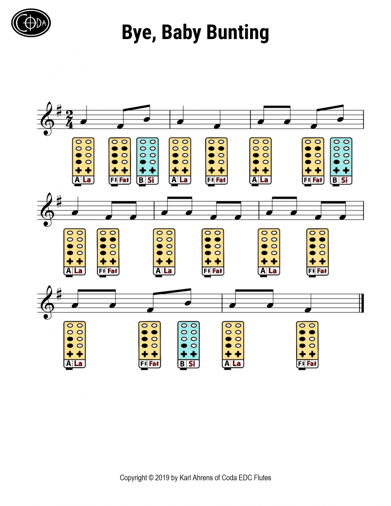 Bye, Baby Bunting - Coda EDC Flutes