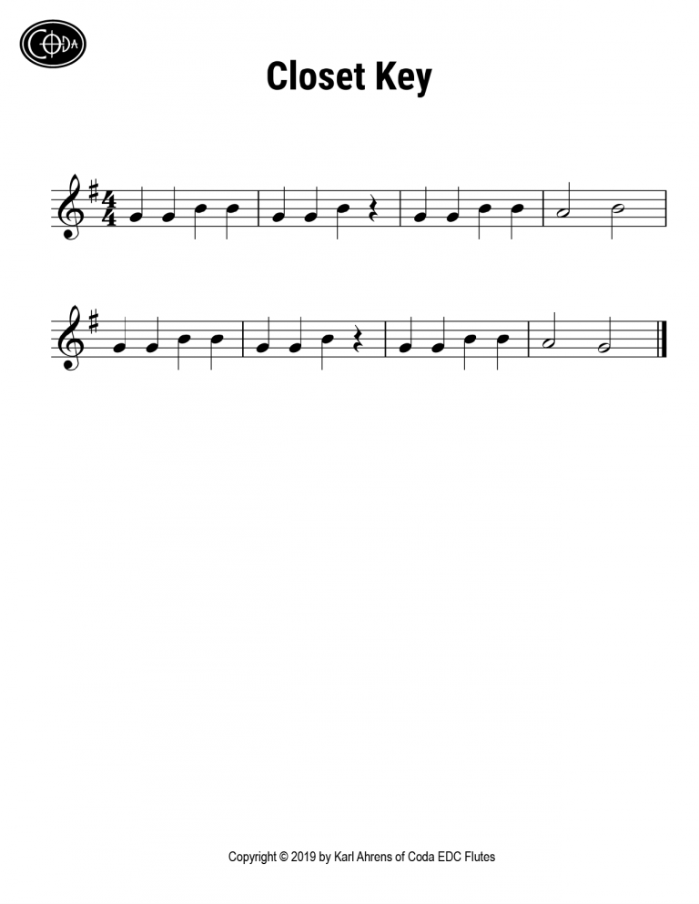 Closet Key - Coda EDC Flutes