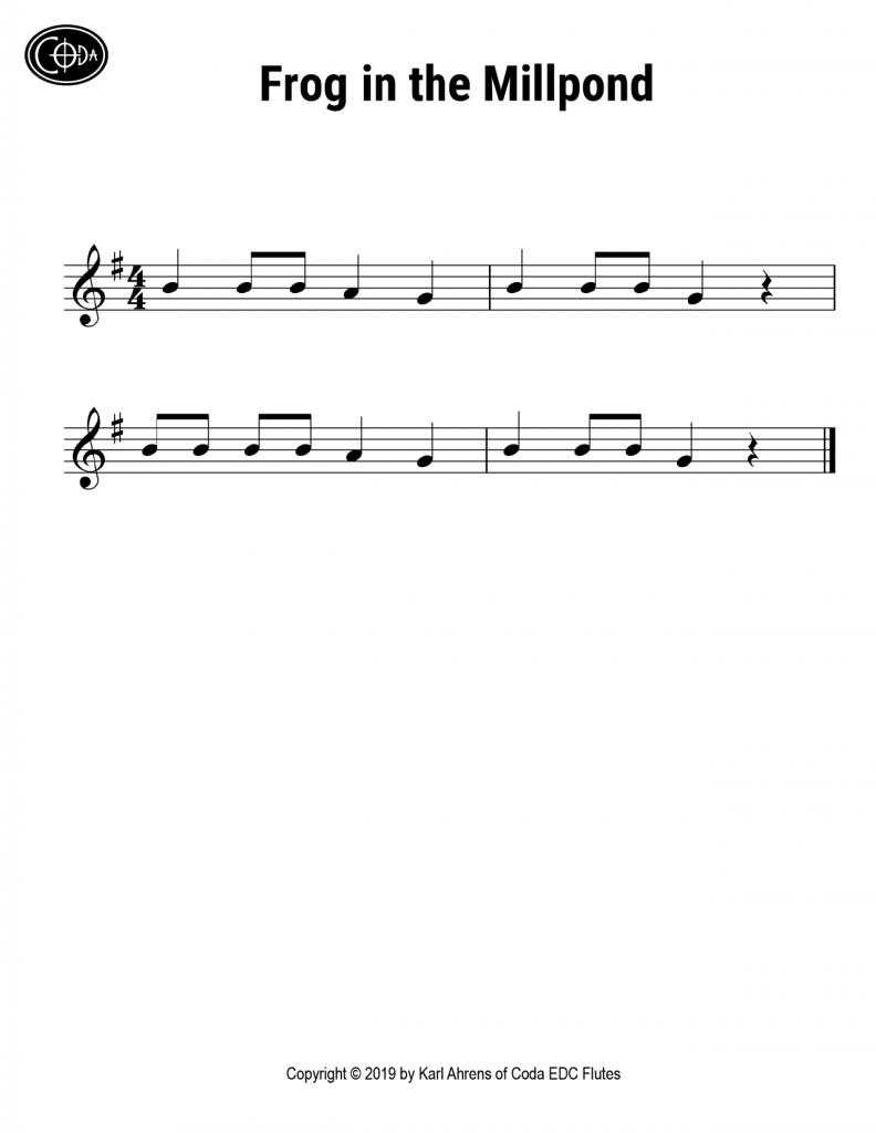 Frog in the Millpond - Coda EDC Flutes