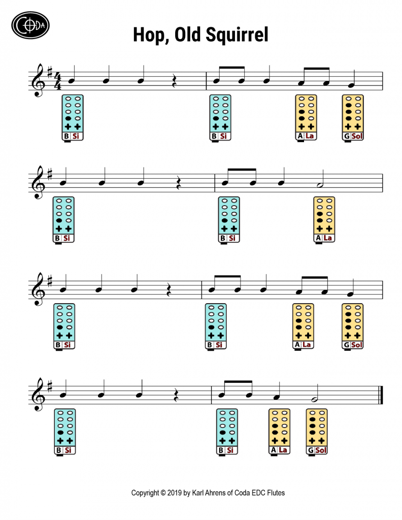 Hop, Old Squirrel - Coda EDC Flutes