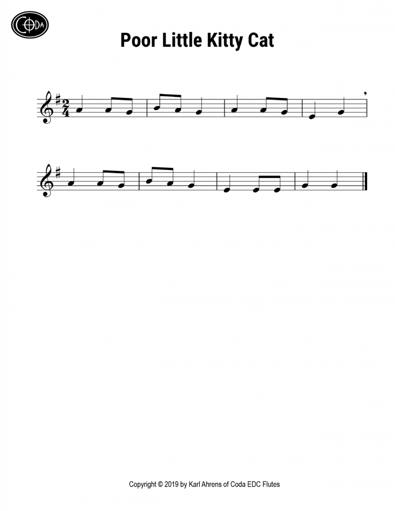 Poor Little Kitty Cat - Coda EDC Flutes