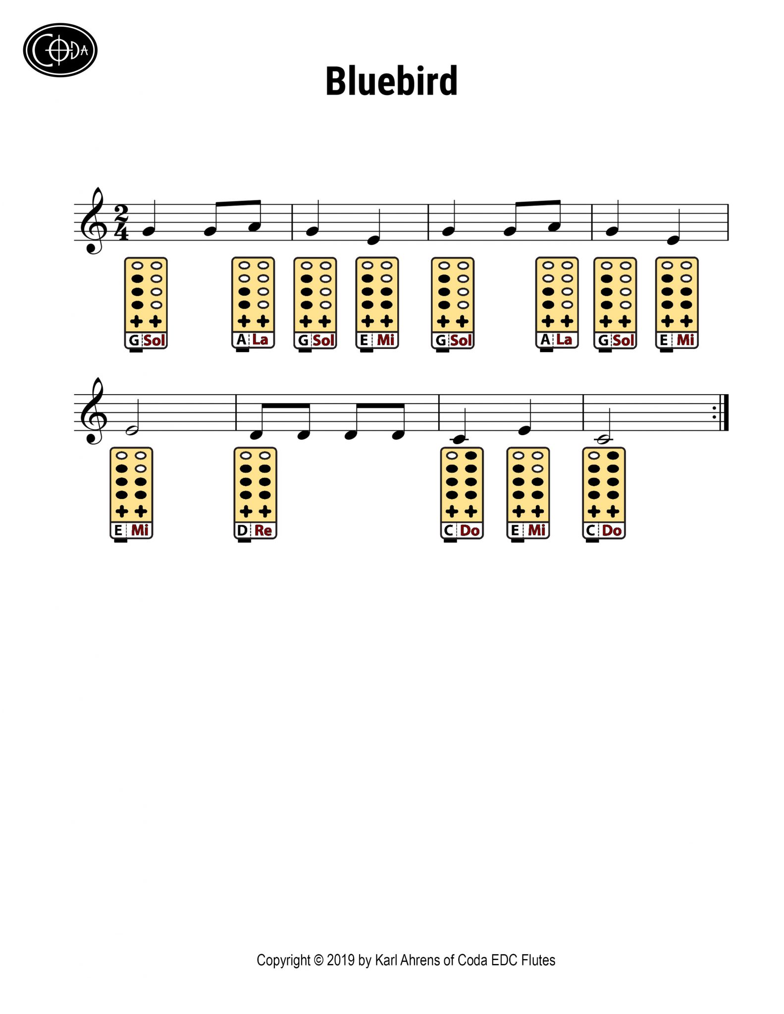 Bluebird - Coda EDC Flutes