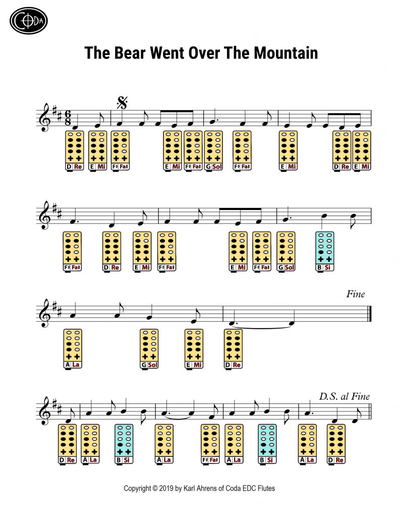 The Bear Went Over The Mountain - Coda EDC Flutes